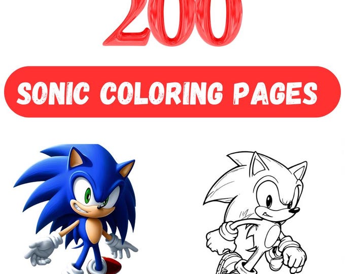 Easy Sonic Coloring Pages for Kids, 50 High Quality Sonic Coloring ...