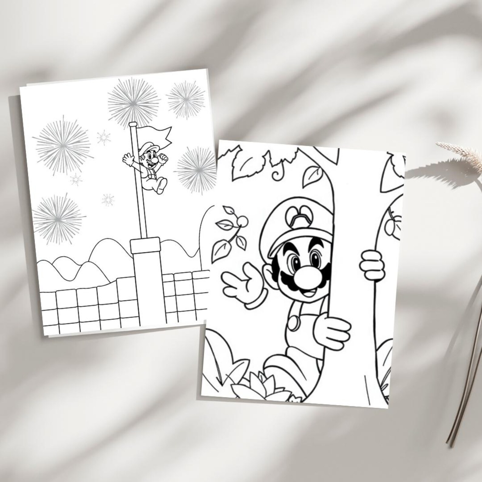 107 Super Mario Coloring Pages Supermario Birthday Gift Cartoon ...