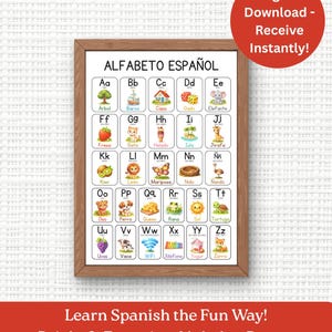 Spanish Alphabet and Pronunciation Poster - Etsy