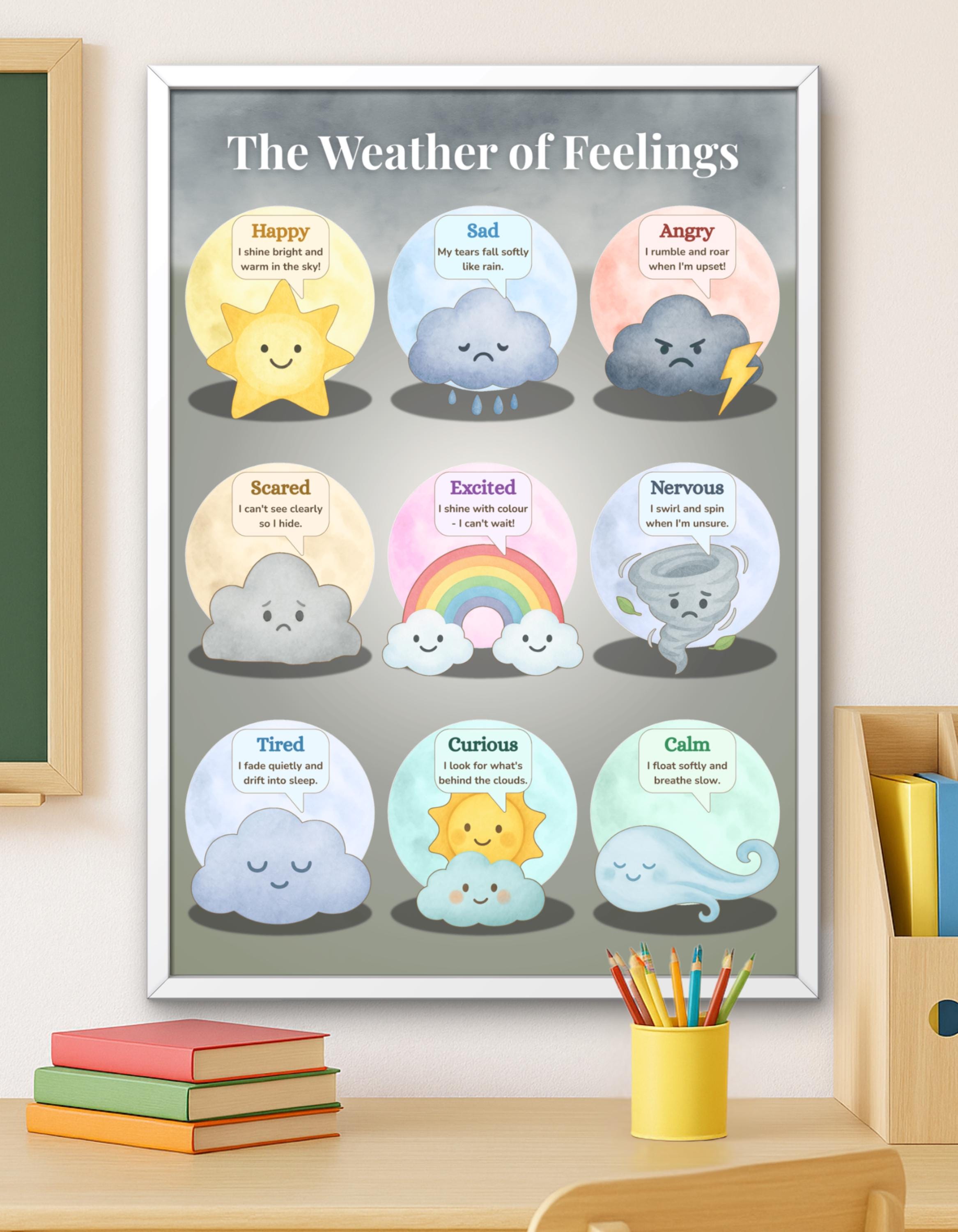 The Weather of Feelings – Printable Emotions Poster for Kids ...