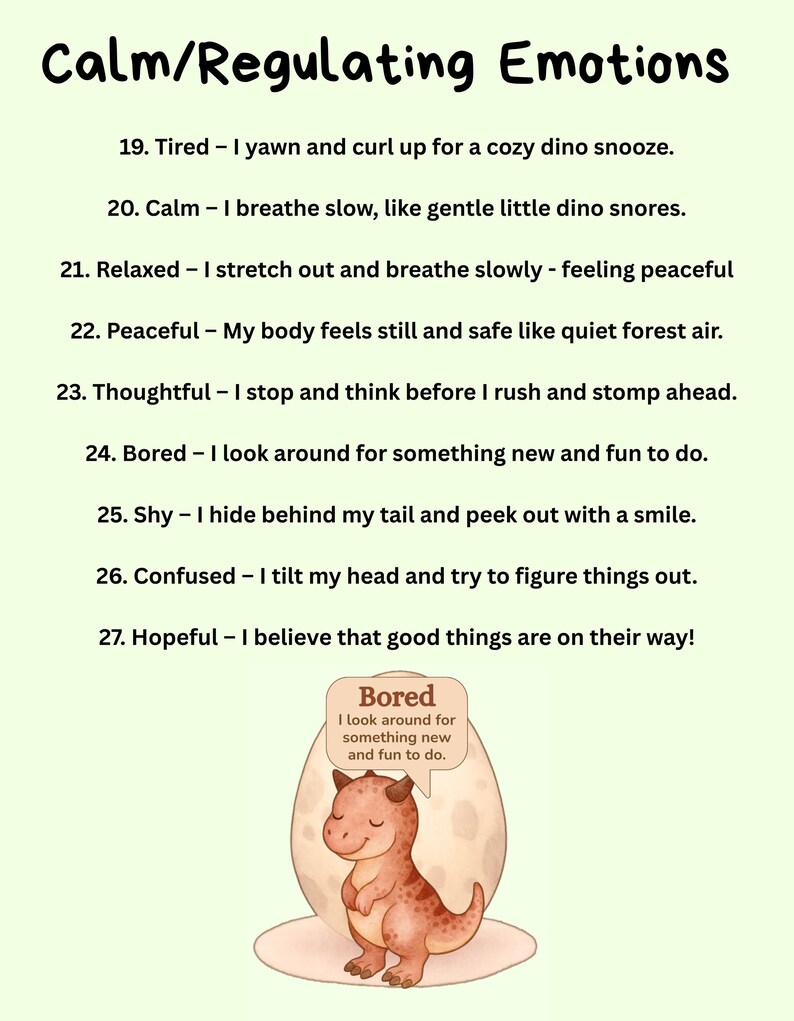 The Feelings Dinosaurs Bundle | Printable Emotion Cards & Posters for ...