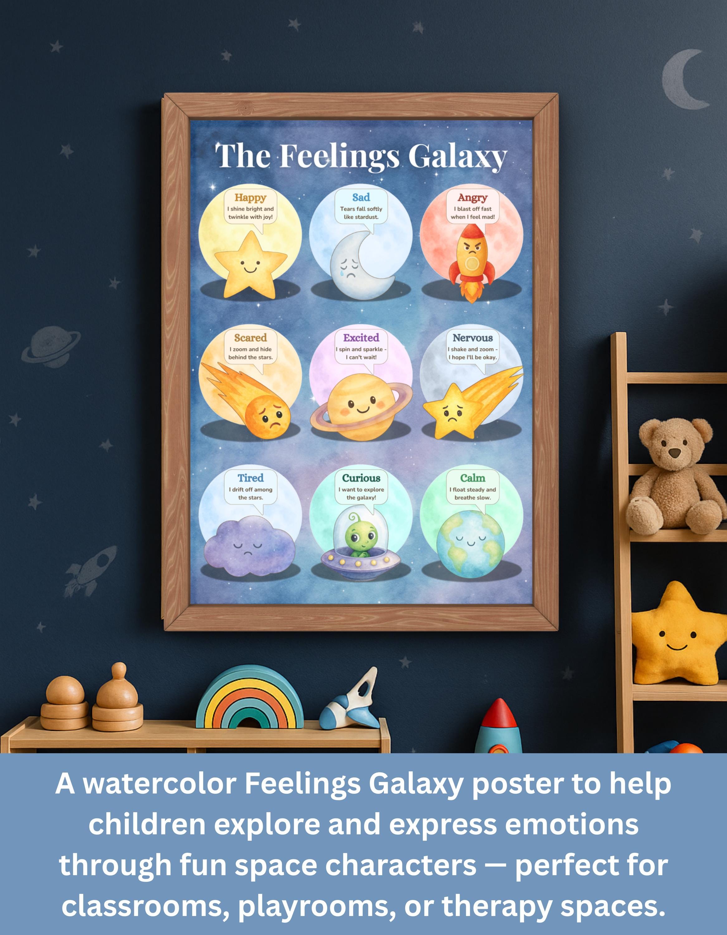 The Feelings Galaxy Printable | Space-themed Emotions Chart for Kids ...