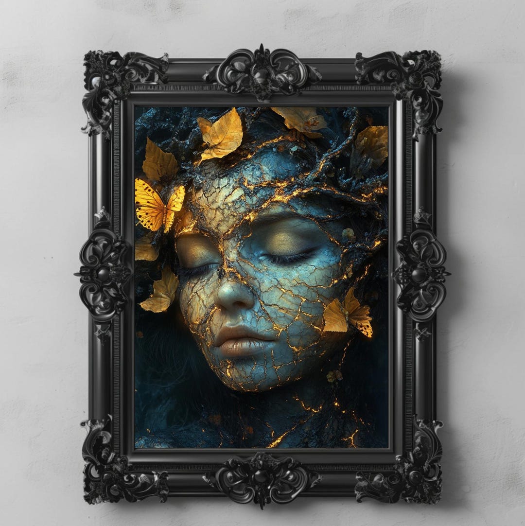 Mystical Nature Spirit Digital Art, Ethereal Fantasy Portrait - Etsy