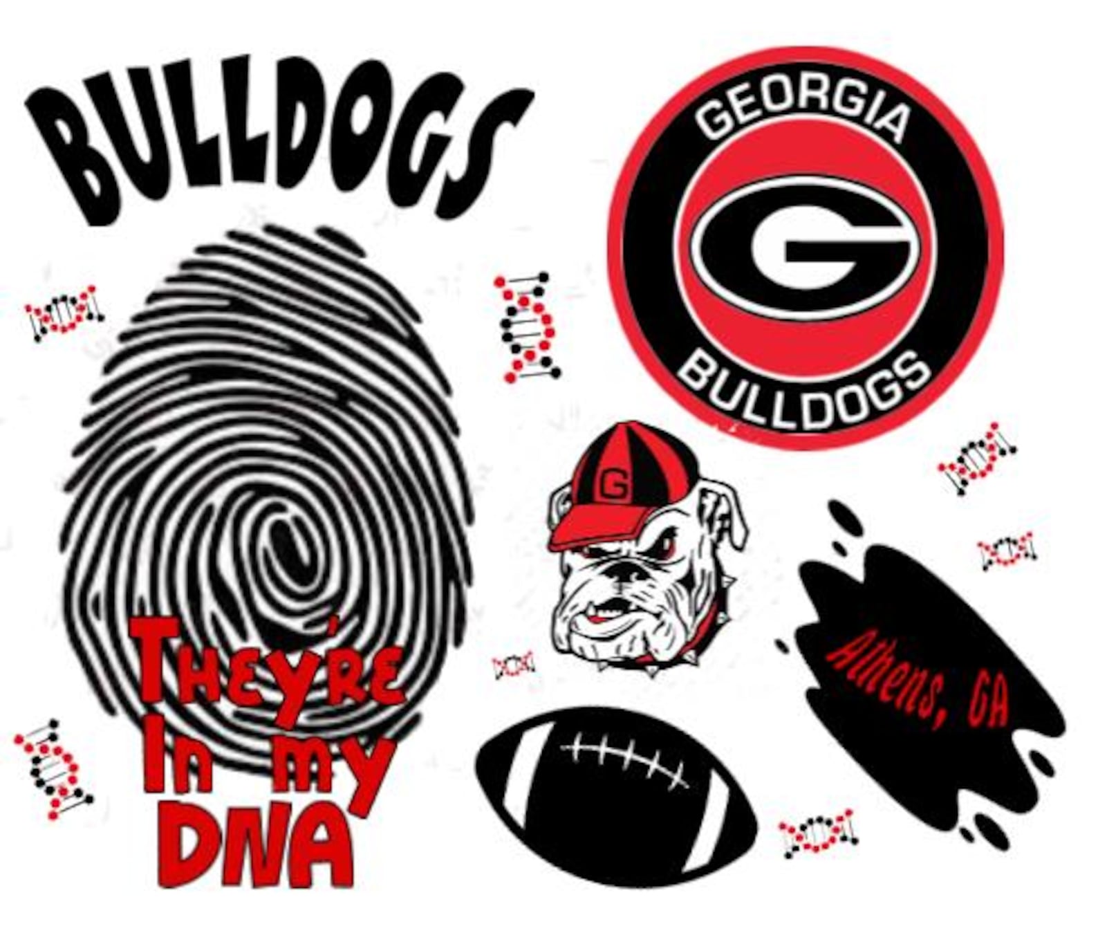 Georgia Football Sublimation Print: 20 Oz Tumbler, Unique Design - Etsy