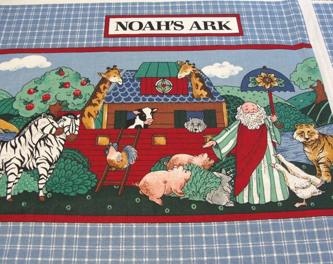 Noah's Ark Fabric Panel to Cut N Sew - Soft Book or Quilt Squares ...