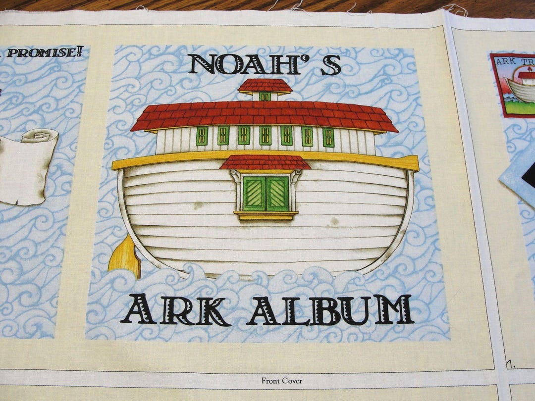 Noah's Ark Fabric Panel to Cut N Sew - Soft Book or Quilt Squares ...
