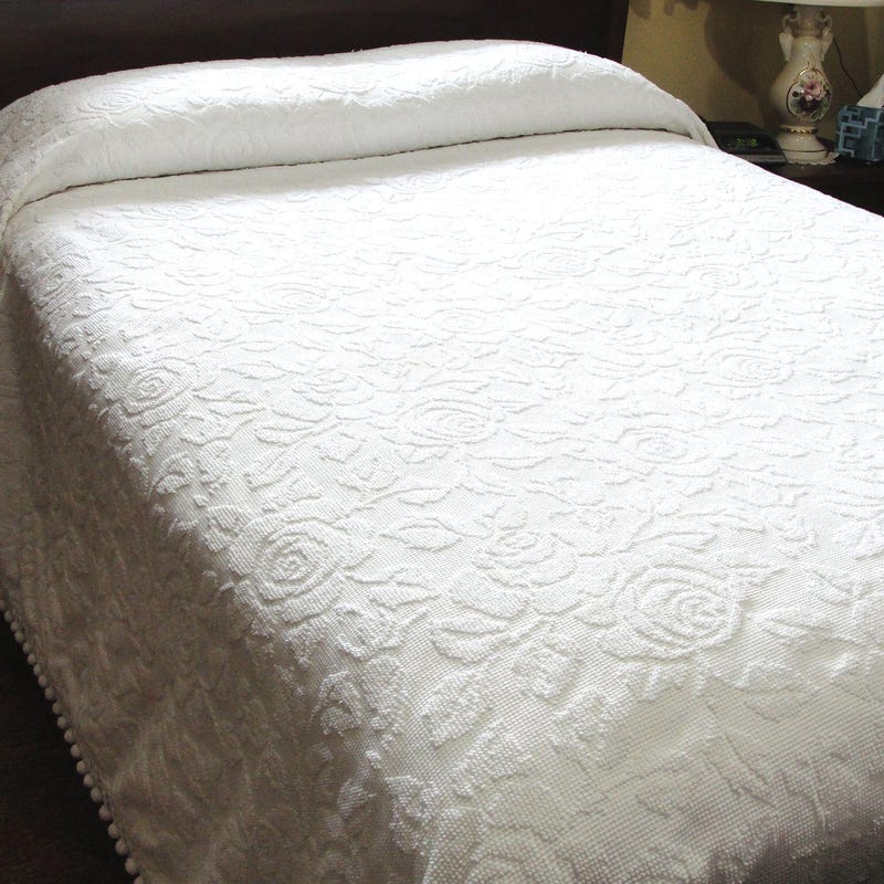 Floral Chenille Bedspread - Etsy