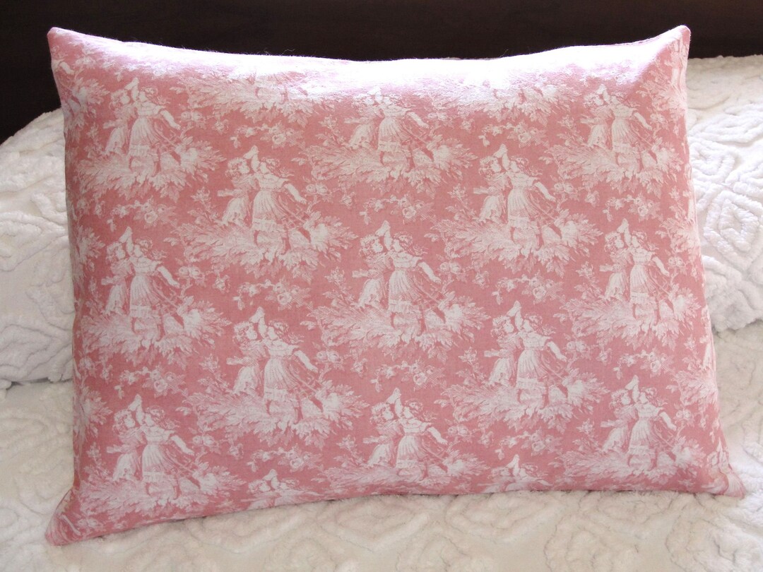 Pink Toile Boudoir Pillowcase - Travel, Toddler, Lumbar, Home Accent ...