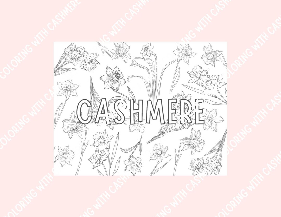 Custom Birth Flower Coloring Pages With Name | Personalized Digital ...