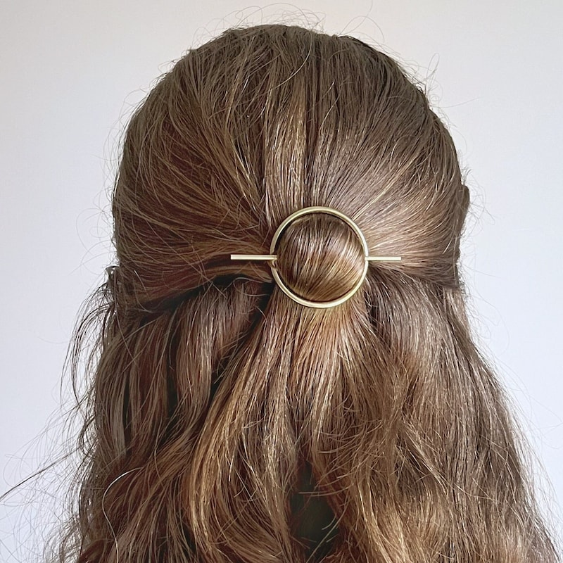 Hair Pin Circle Gold - Etsy