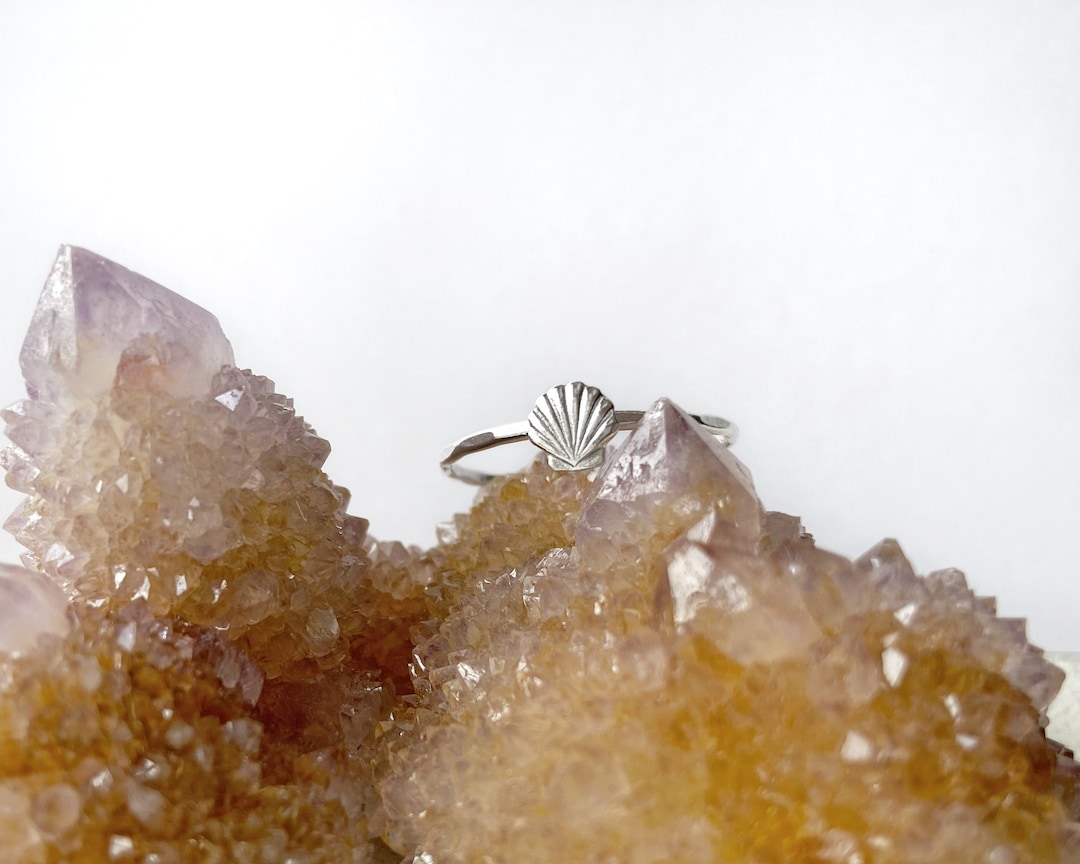 Seashell Ring, Sterling Silver Seashell Ring, Nautical and Beach ...