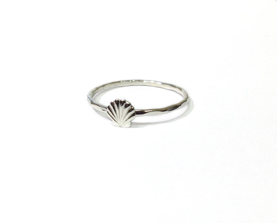 Seashell Ring Sterling Silver Seashell Ring nautical and - Etsy