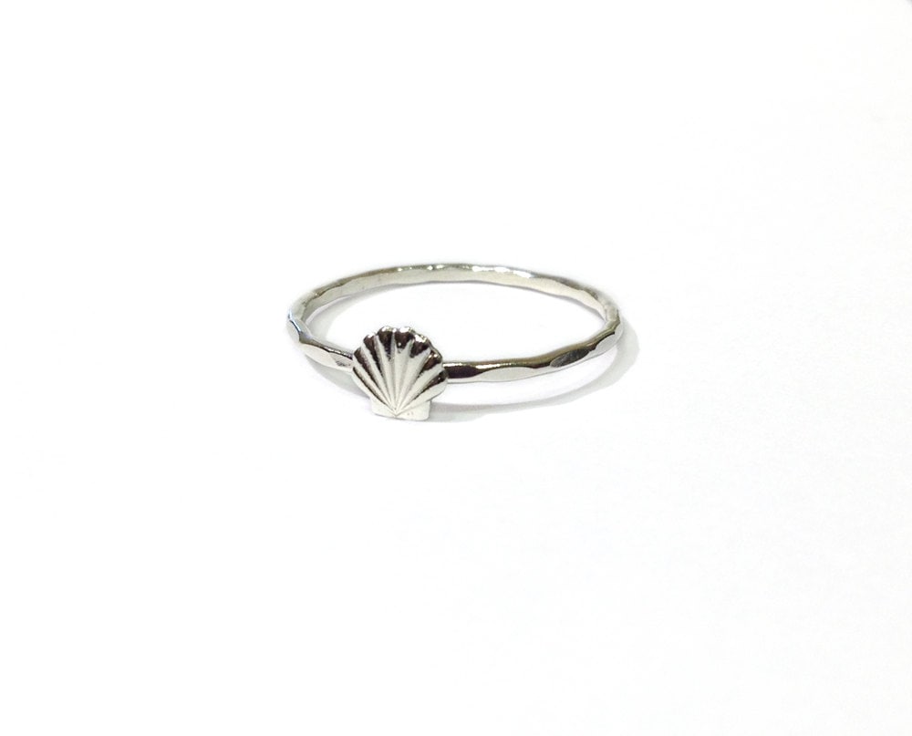 Seashell Ring Sterling Silver Seashell Ring nautical and - Etsy
