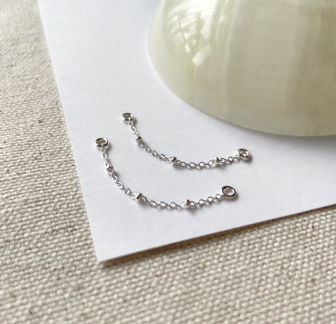 Satellite Silver Ear Chain, Attachment Chain Sterling Silver ...