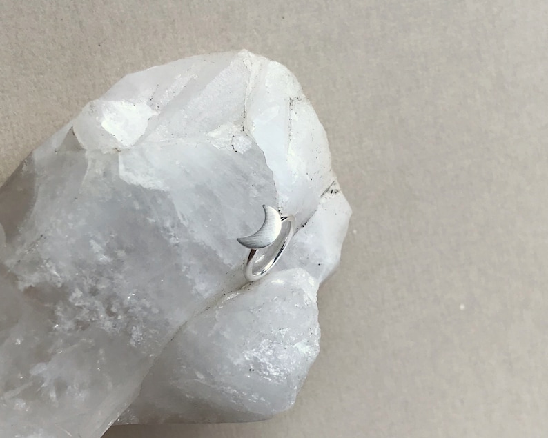 Moon Piercing Sterling Silver Piercing With Moon Cartilage | Etsy