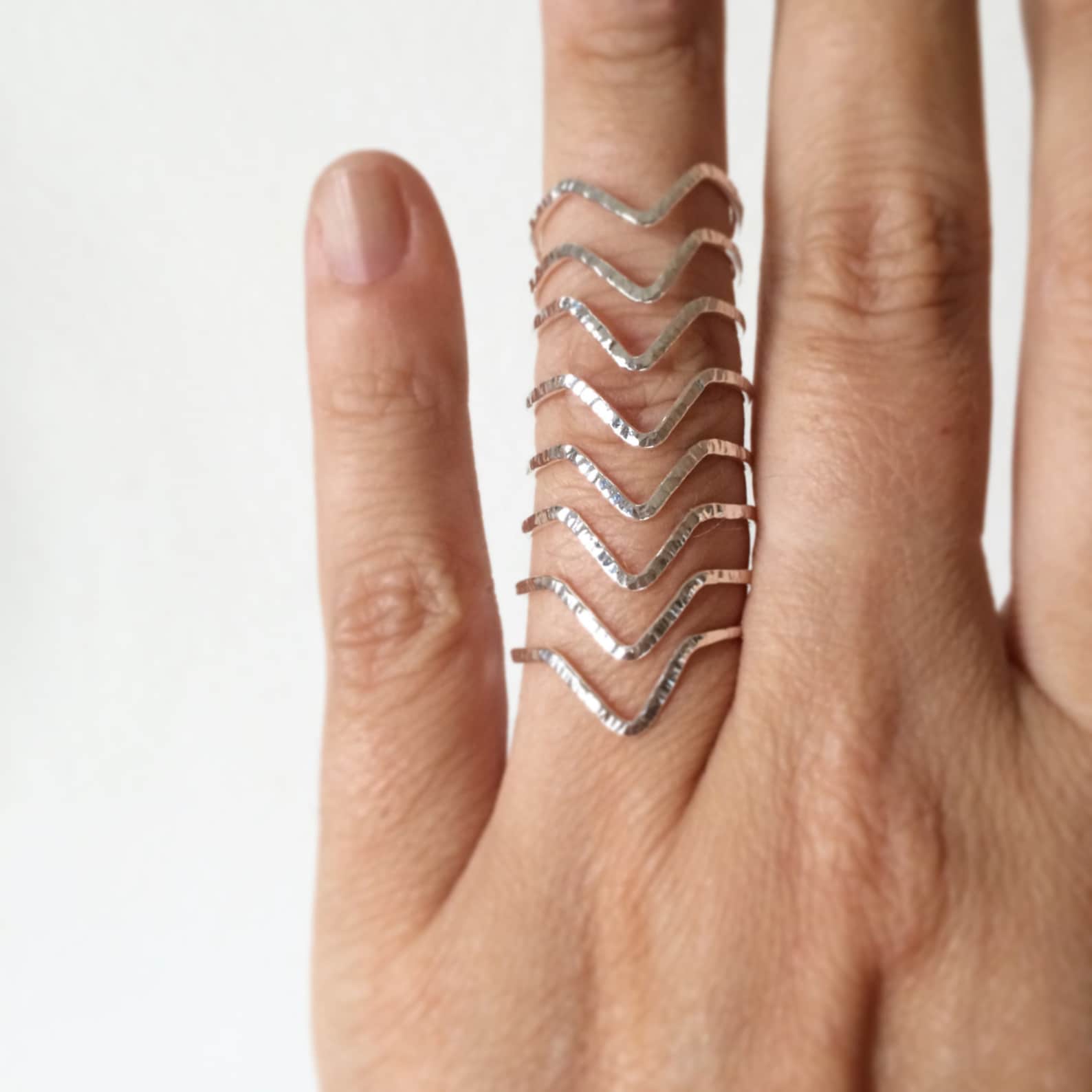 Chevron Ring Sterling Silver Chevron Ring V Ring - Etsy
