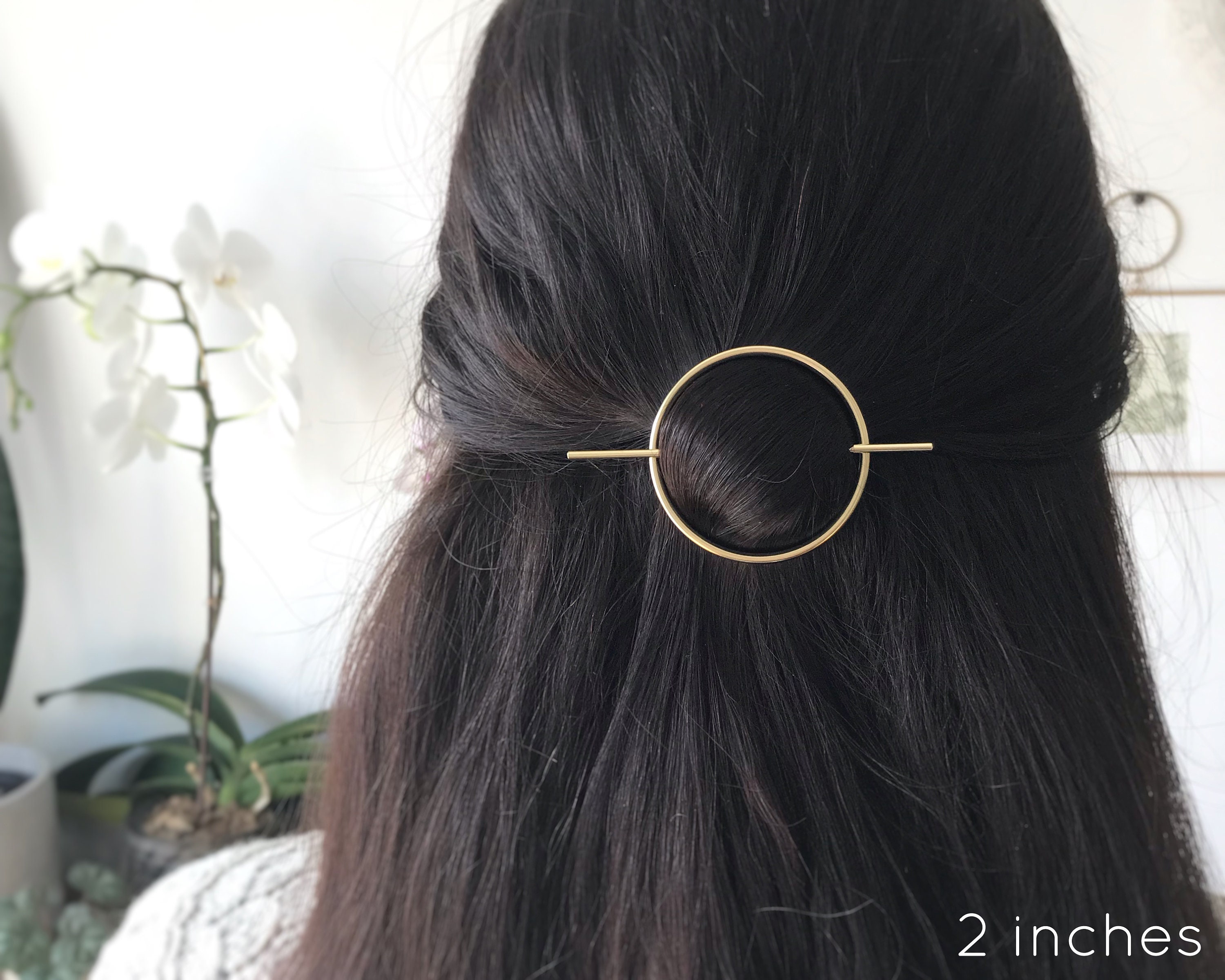 Minimalist Gold Hair Accessories Brass Hair Clip Gold Hair | Etsy