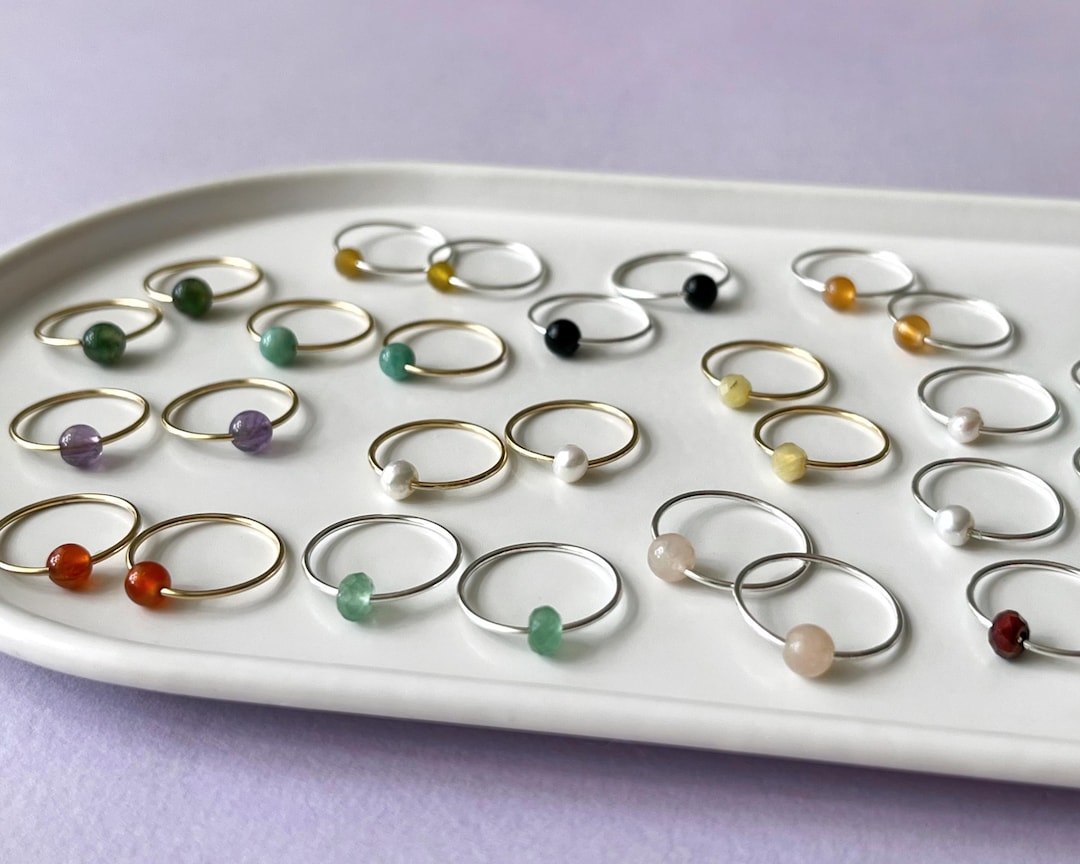 Sleeper Hoop Earrings, Sterling Silver or Gold Filled Tiny Endless ...