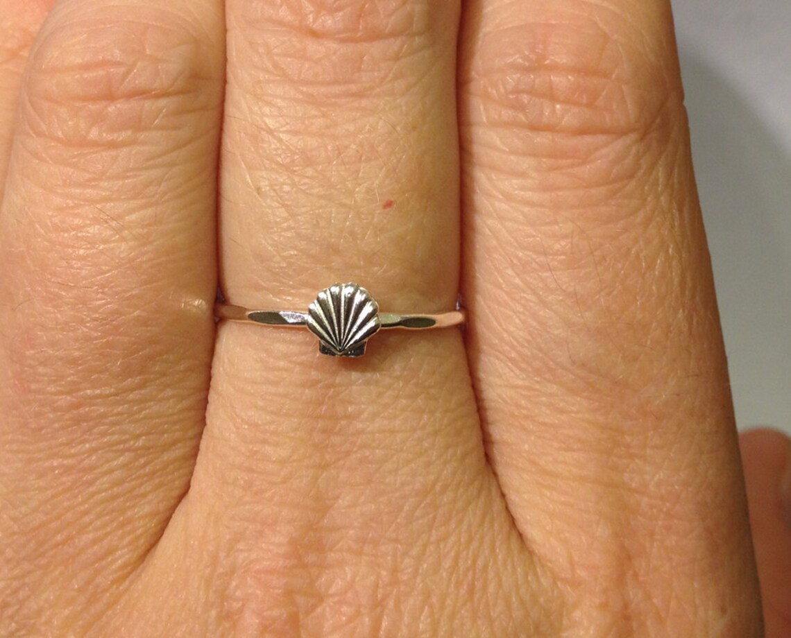 Seashell Ring Sterling Silver Seashell Ring nautical and - Etsy