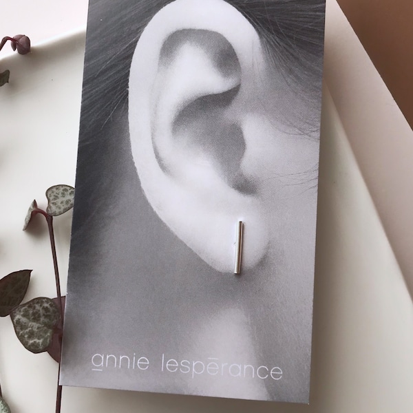 Silver Line Earrings - Etsy