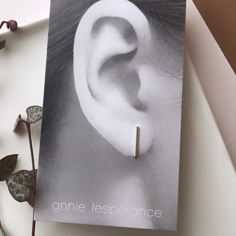 Silver Line Earrings - Etsy