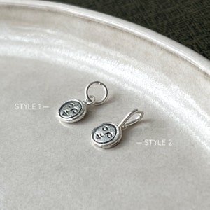 Full Moon Charm Pendant, Sterling Silver Moon Face Necklace, Tiny ...
