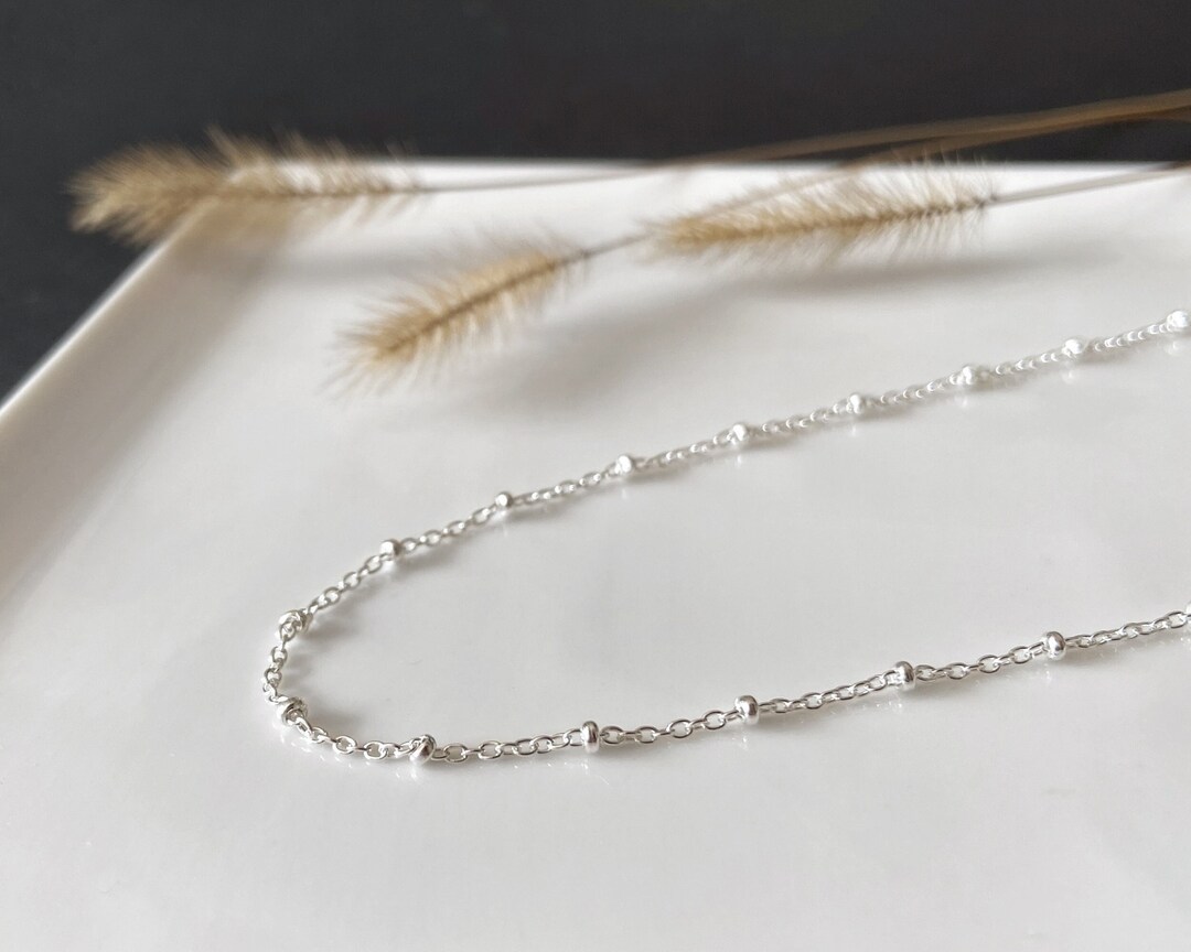 Sterling Silver Satellite Chain Super Dainty Silver Chain - Etsy