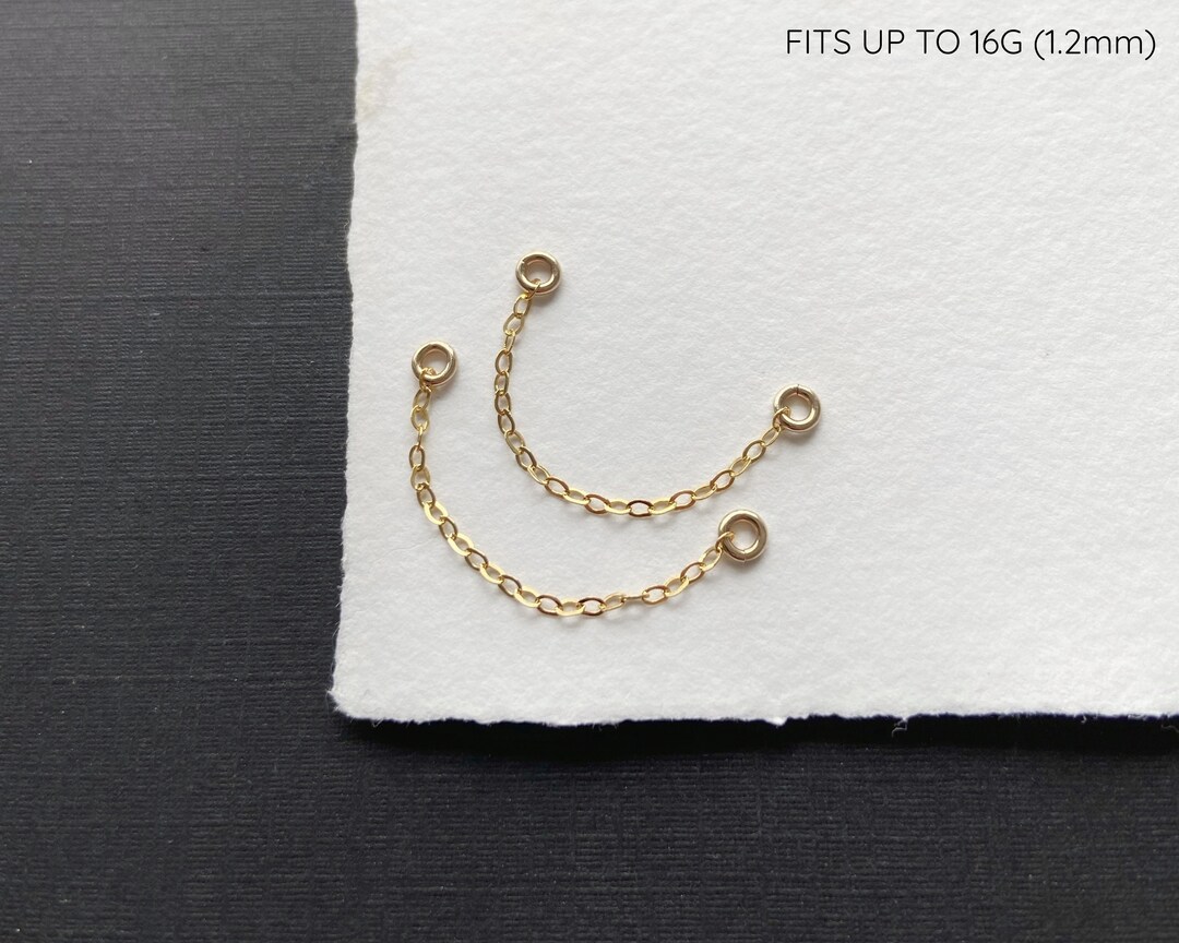 Ear Chains, Attachment Chain Gold Filled or Sterling Silver Convertible ...
