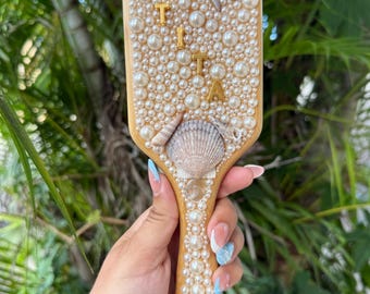 Ariel’s Hair Brush Purple Pink Gold Sea Shell Mermaid Brush Diamond ...