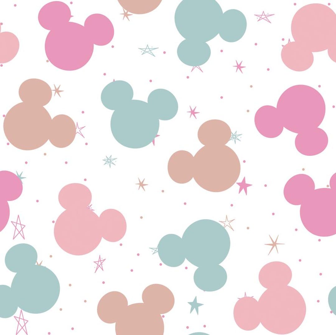 Magical Mouse Fabric Retro Mickey Mouse Fabric Magic Kingdom Fabric ...