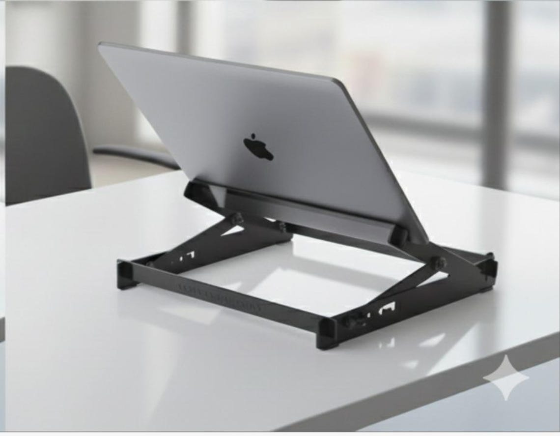 Adjustable Laptop Stand DXF File | Foldable Laptop Riser CNC Laser Cut ...