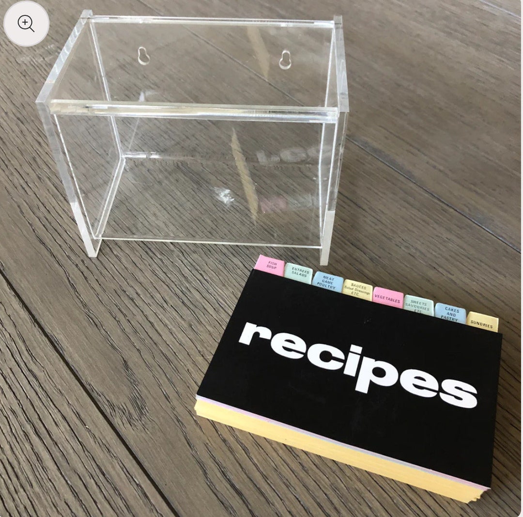 Lucite Recipe Box - Etsy