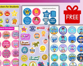 Printable Student Reward Stickers: Motivational Teacher Stickers ...