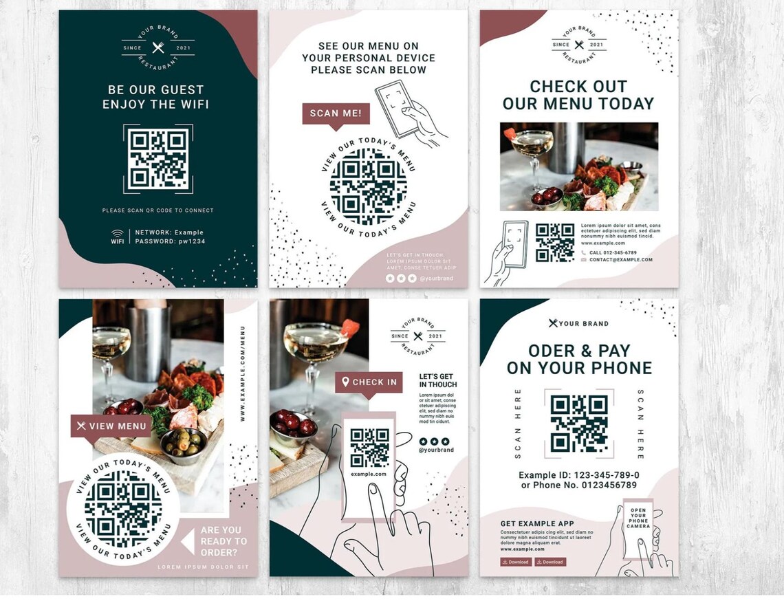 Custom QR Code Business Sign: Payment & Social Media - Etsy