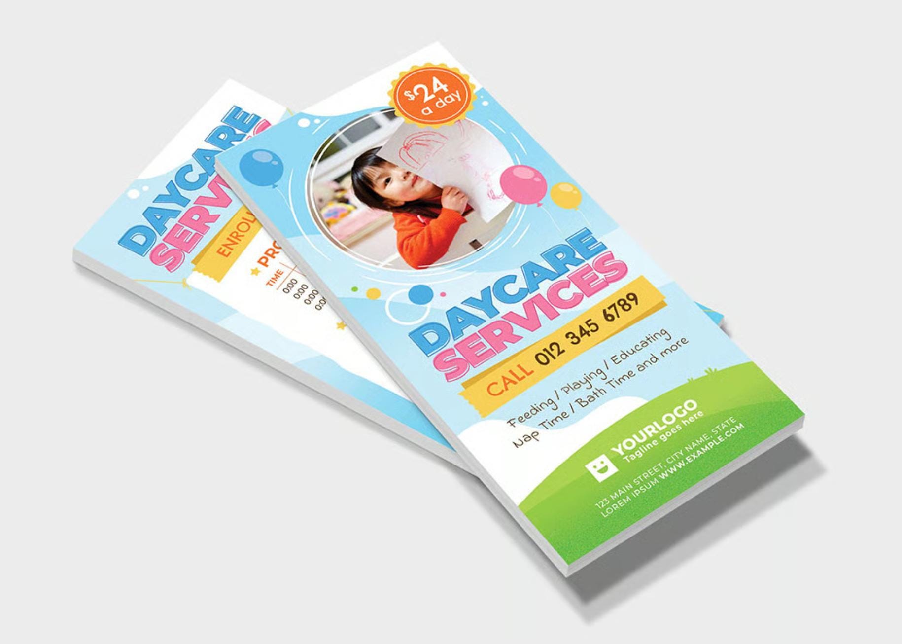 Daycare Flyer, Preschool Flyer,custom Daycare Flyer,rack Card ...
