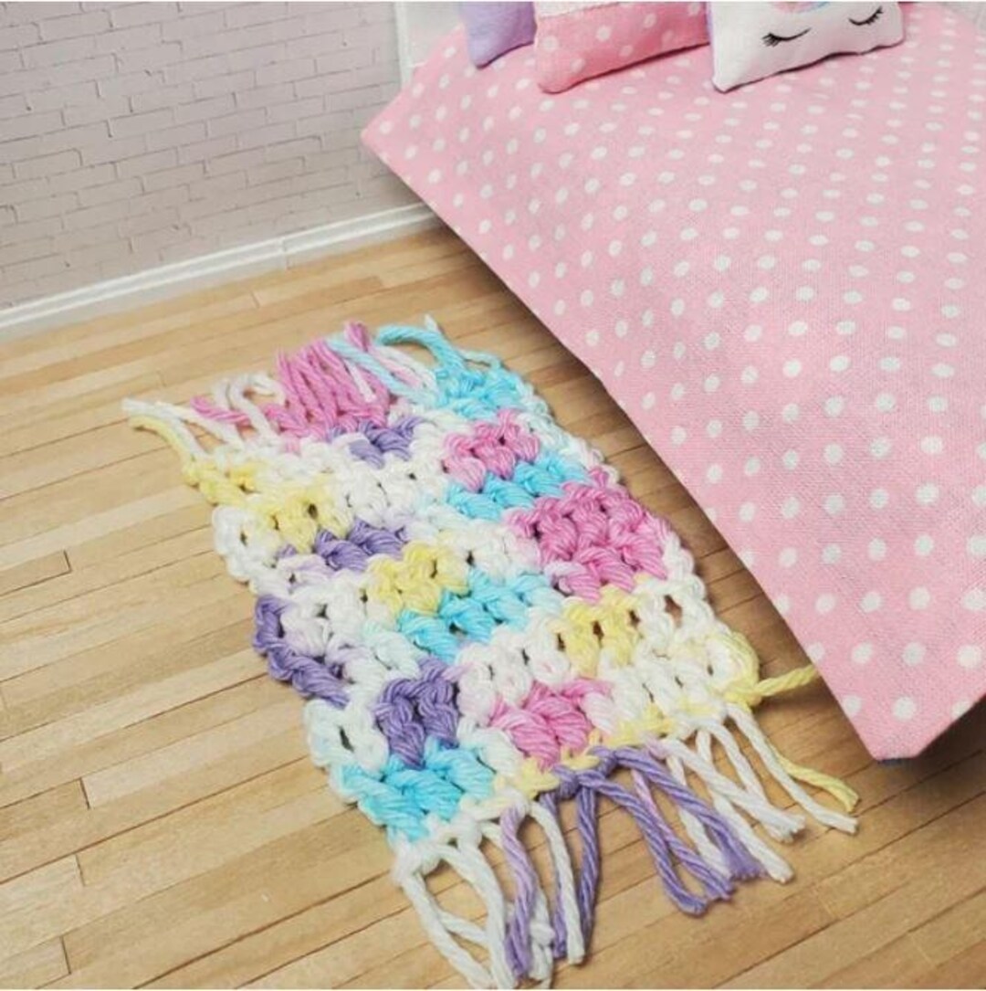 Miniature Dollhouse Mat Small Rug Rainbow 1:12 Scale - Etsy