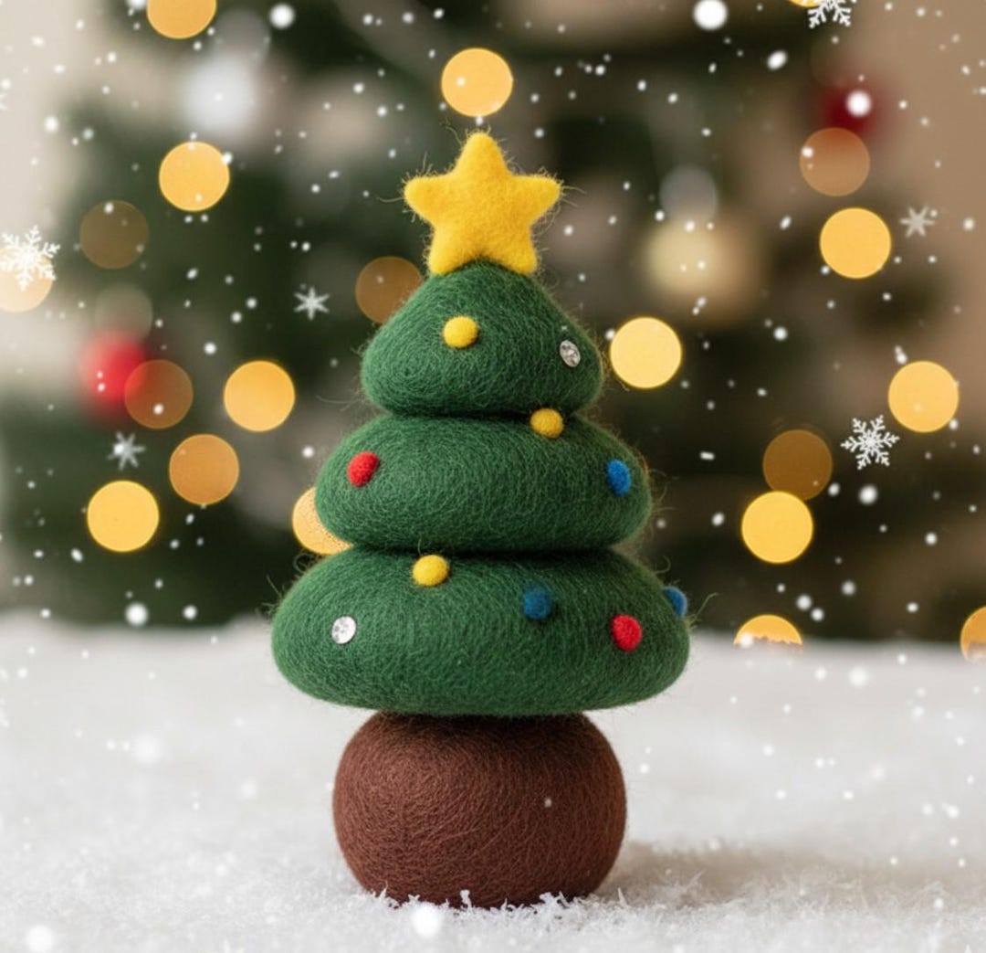 Handmade Wool Felt Christmas Tree | Holiday Decor, Winter Gift - Etsy