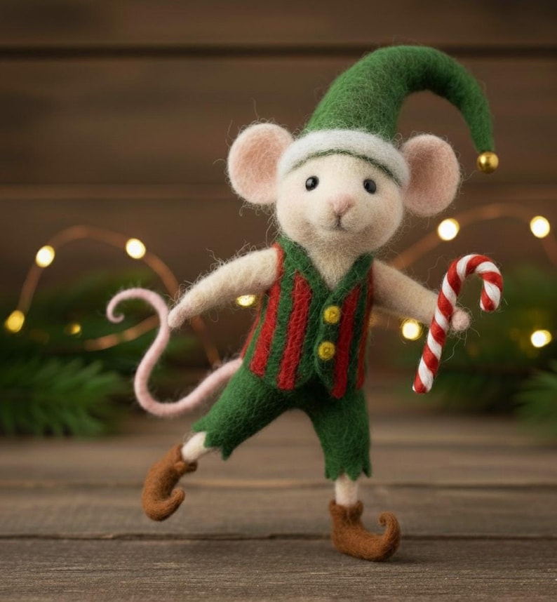 Handmade Felt Mouse Collection – Wool Christmas Mice Figurines - Etsy