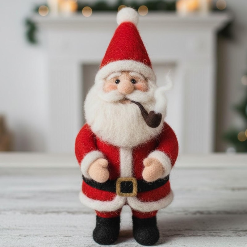 Needle Felt Santa Face - Etsy
