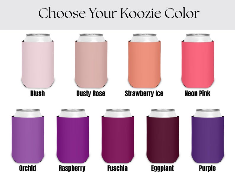 Custom Wedding Koozies, Personalized Can Coolers With Name & Date ...