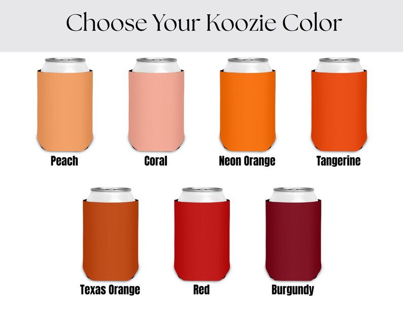 Custom Wedding Koozies, Personalized Can Coolers With Name & Date ...