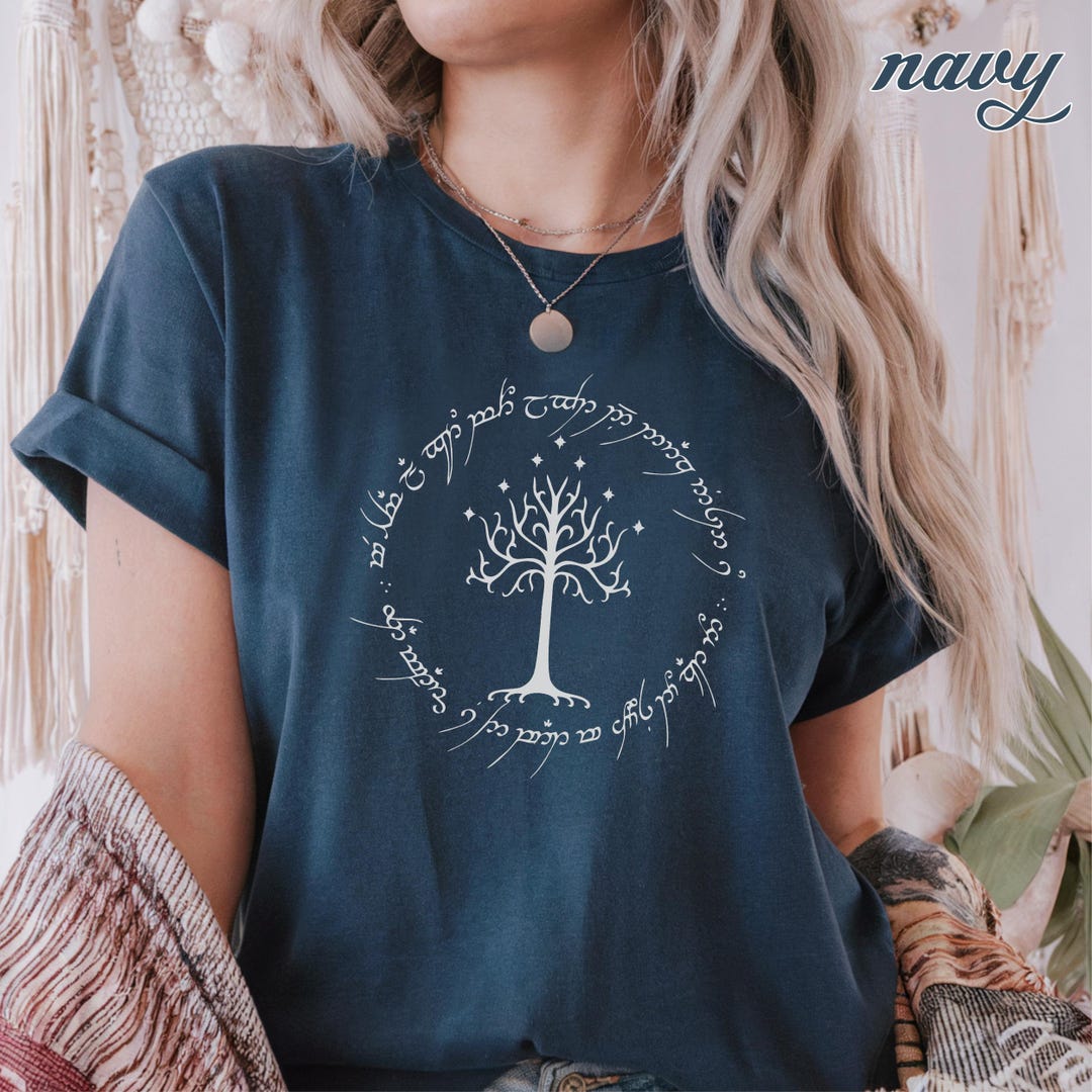 Lord of Rings Tree in Circle Shirt, Symbol Lord of Rings Tree T-shirt ...