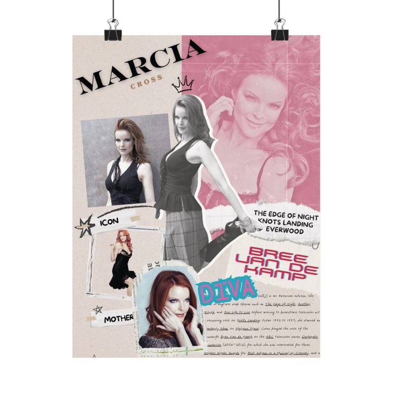Vertical Poster, Marcia Cross Desperate Housewives Grunge Flair Wall ...