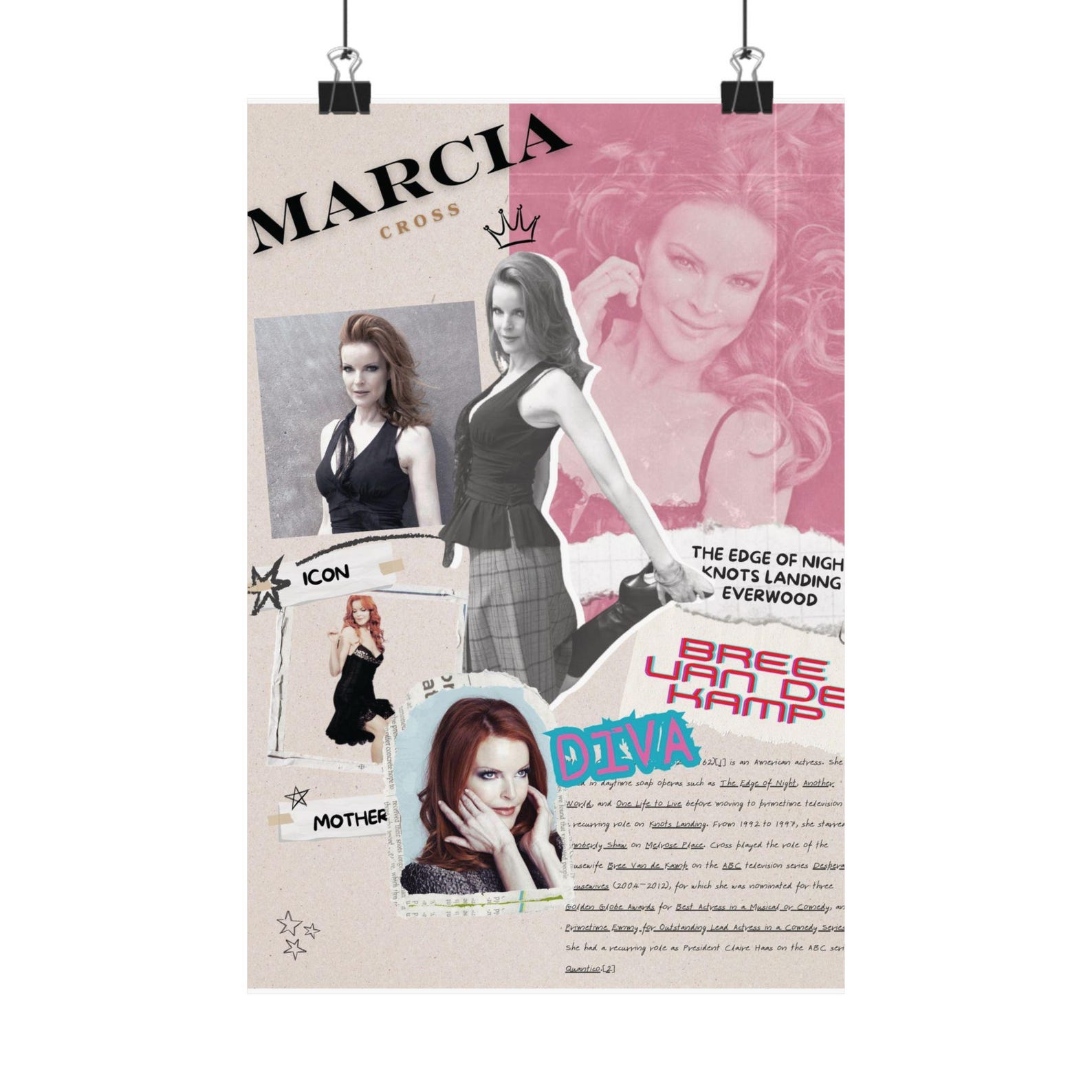 Vertical Poster, Marcia Cross Desperate Housewives Grunge Flair Wall ...