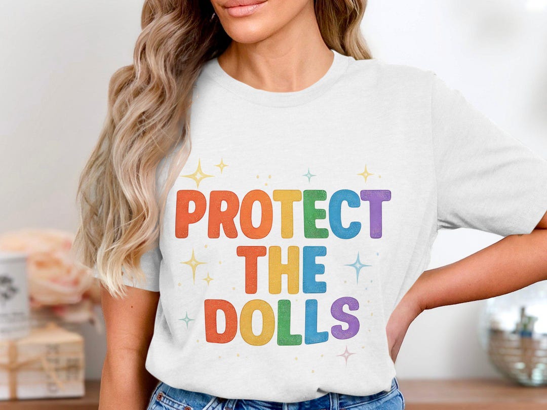 Protect the Dolls Digital Print, Rainbow Lettering, Inclusive Art ...