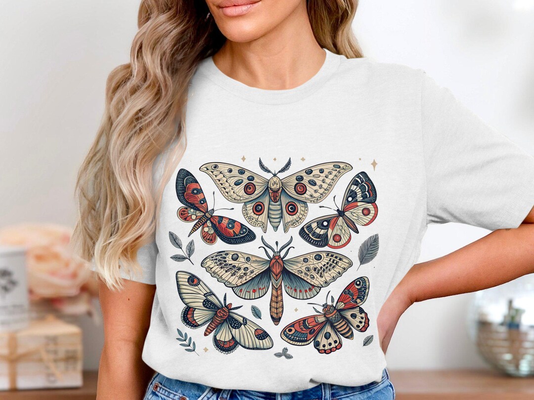 Moth Sublimation PNG, 300 DPI, Digital Download, Insect Art, Printable ...