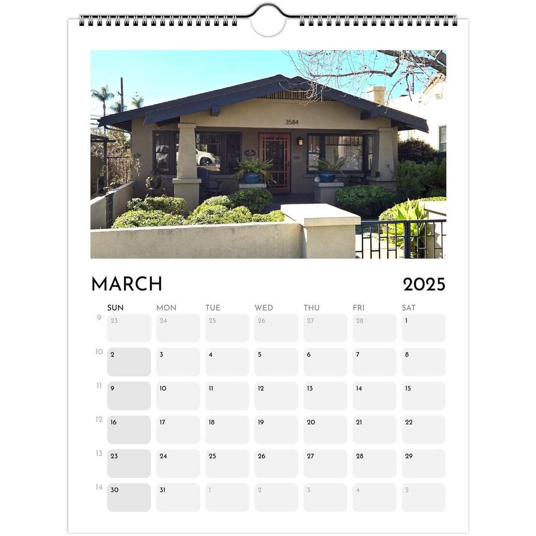 2025 Calendar - Craftsman Style Homes Wall Art, Unique Gift Idea for ...