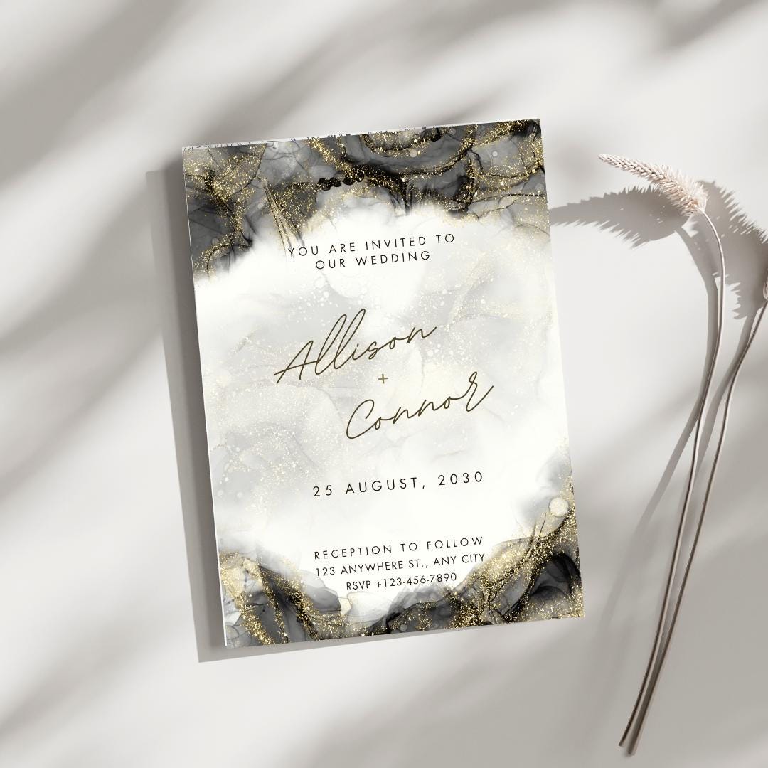 Editable Wedding Invitation, Printable Wedding Invitation, Wedding ...