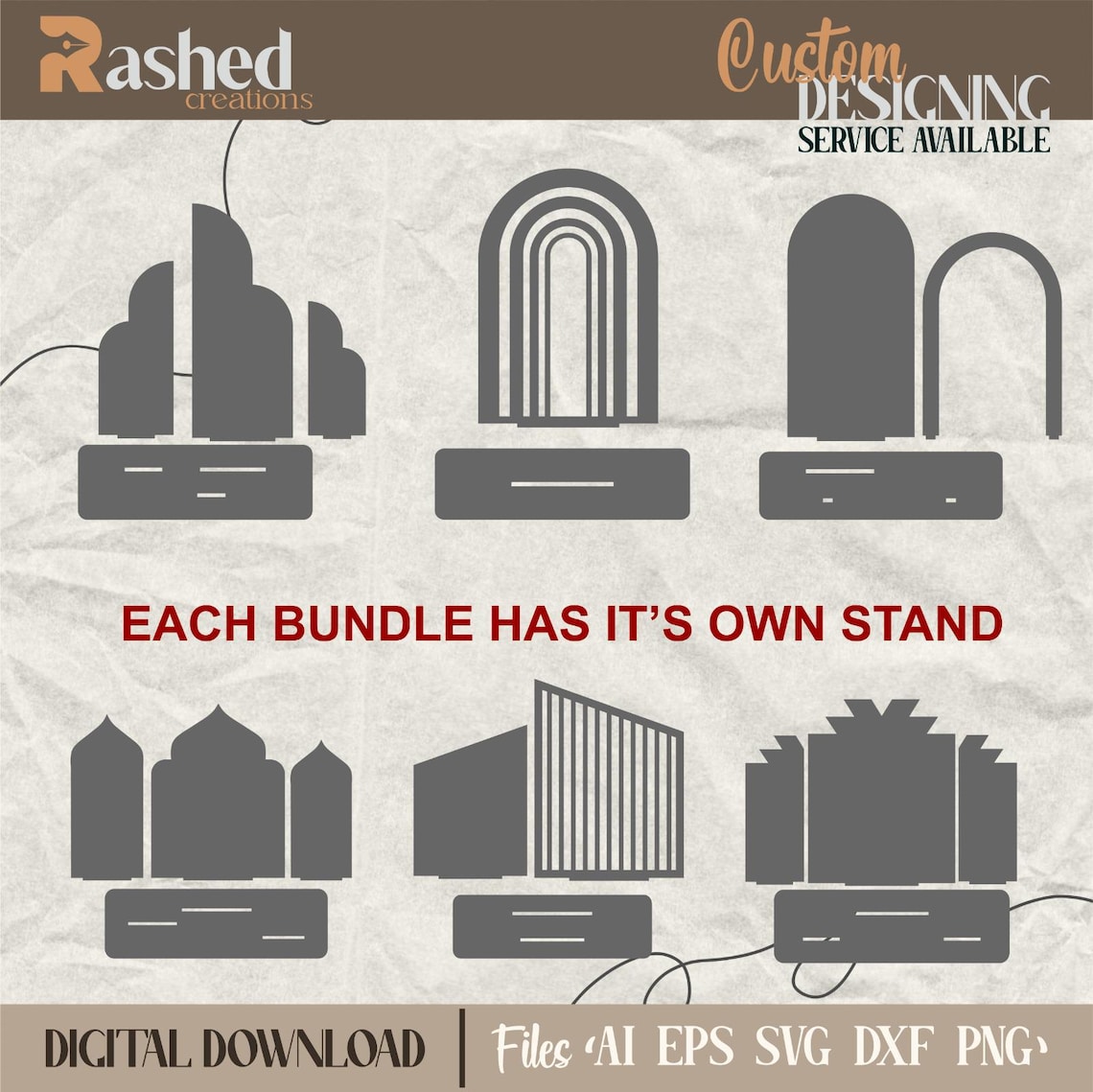 40 Arch Table Stand Templates - Glowforge Ready SVG Bundle - Etsy