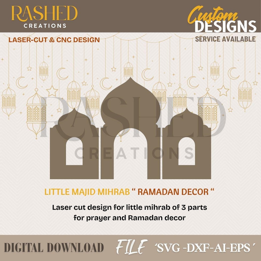 Islamic Prayer Corner Mihrab for Kids Laser Cut File (digital Download ...